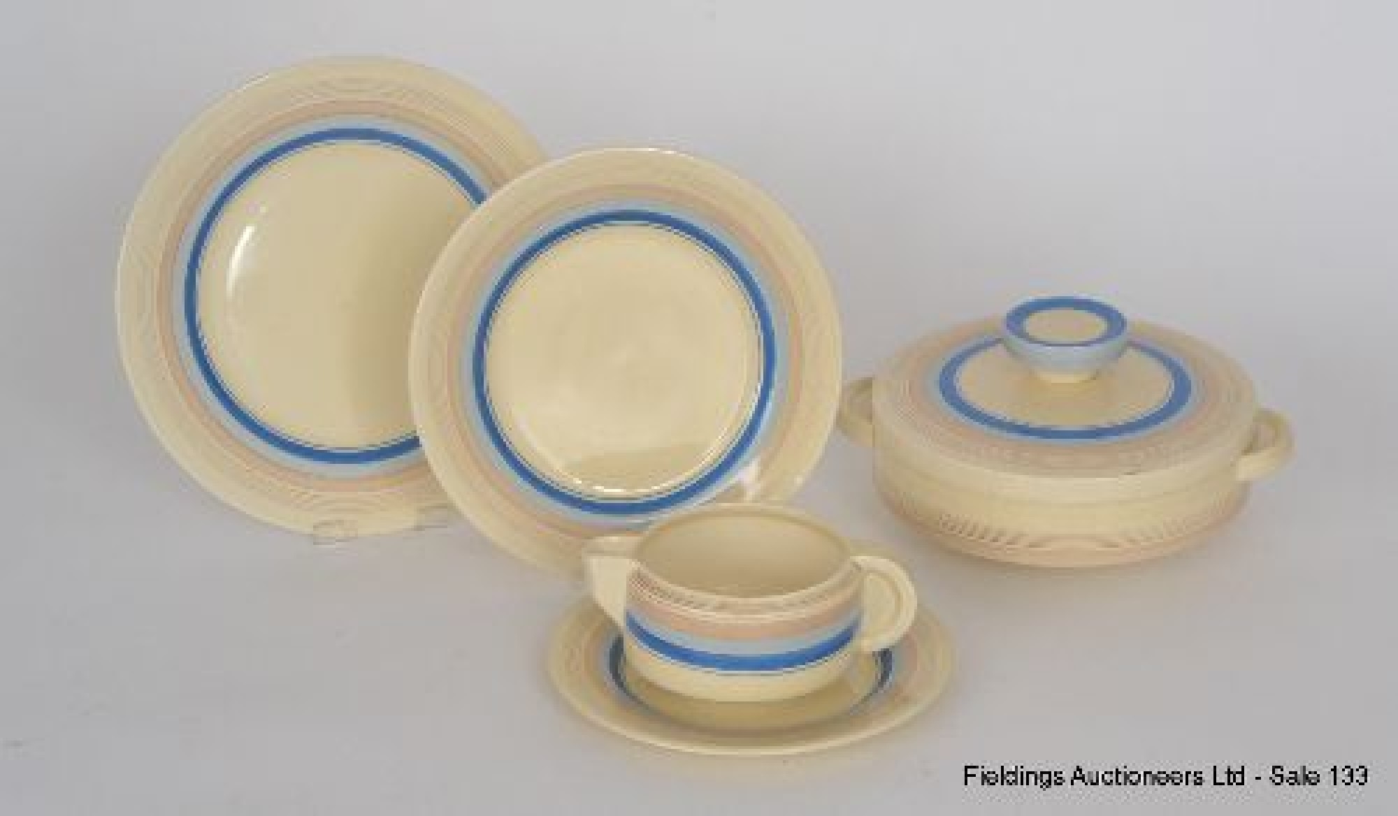Clarice Cliff | A 1930's Clarice Cliff banded blue part dinner service ...