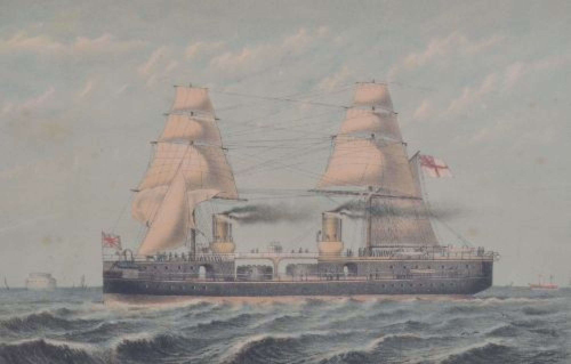Queen Victoria | A coloured lithograph 'HMS Inflexible' | MutualArt