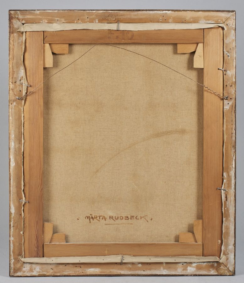 Märta Rudbeck | Stilleben med rosor. Signerad. Olja på duk | MutualArt