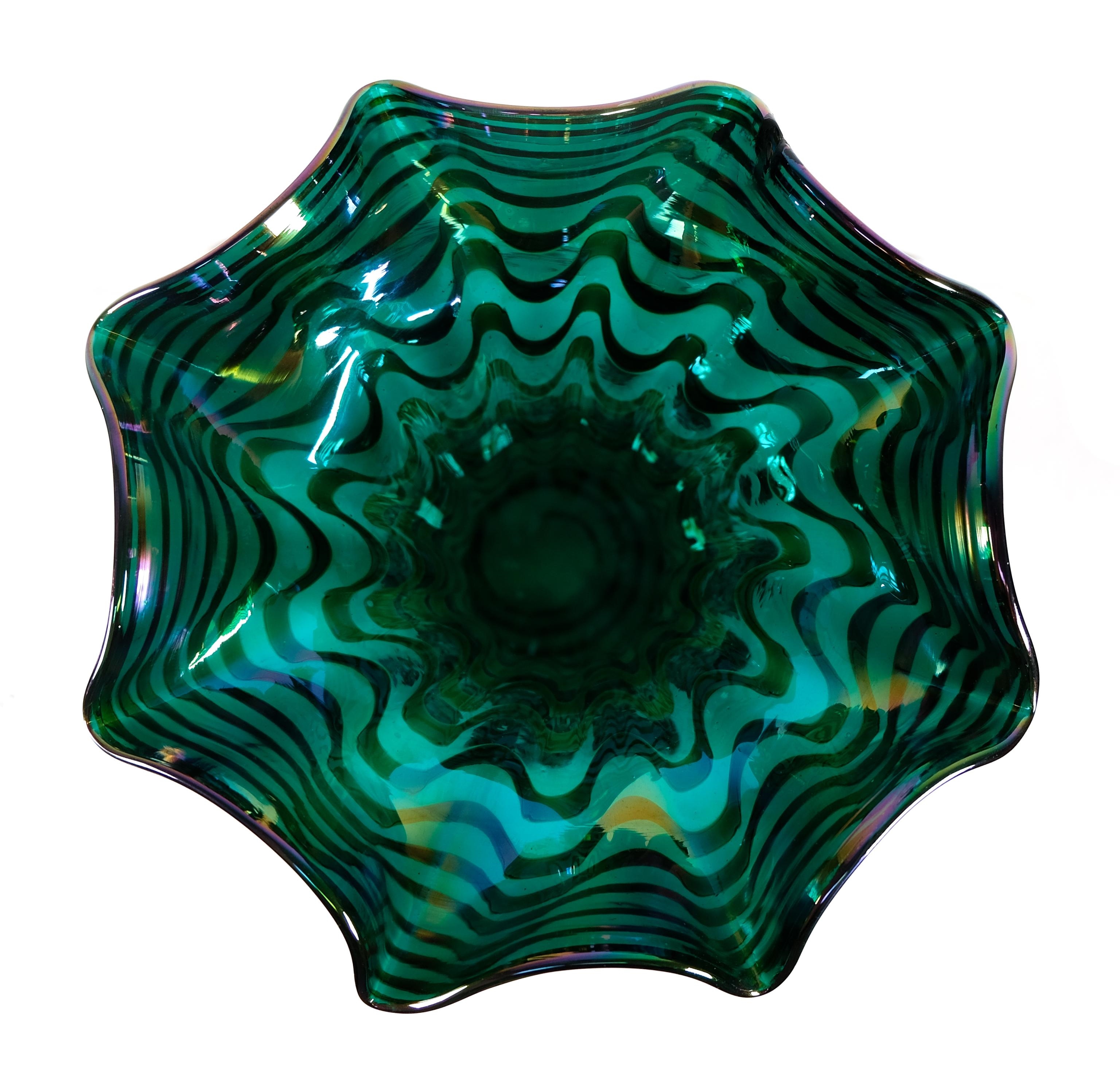 Johann Loetz Witwe | Loetz/Rindskopf Wavy Iridized Glass Vase 13.75in ...