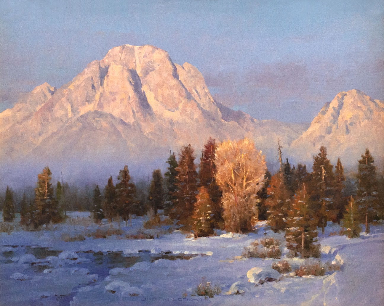 Jim Wilcox | Jim Wilcox (1941-) Spotlights Through the Mist | MutualArt