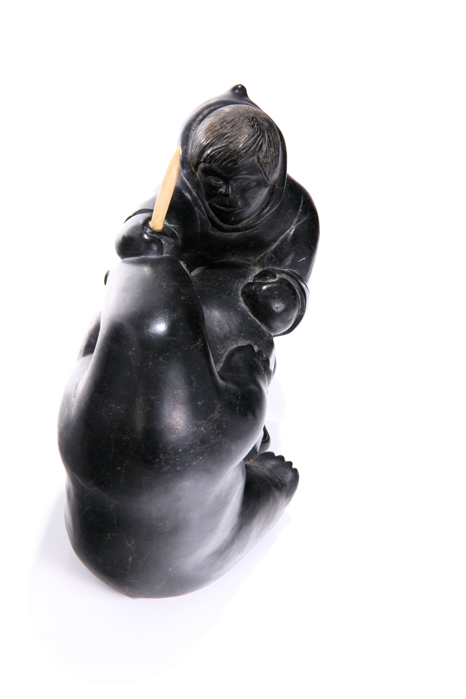 Isa Smiler | Hunter Struggling with a Polar Bear | MutualArt