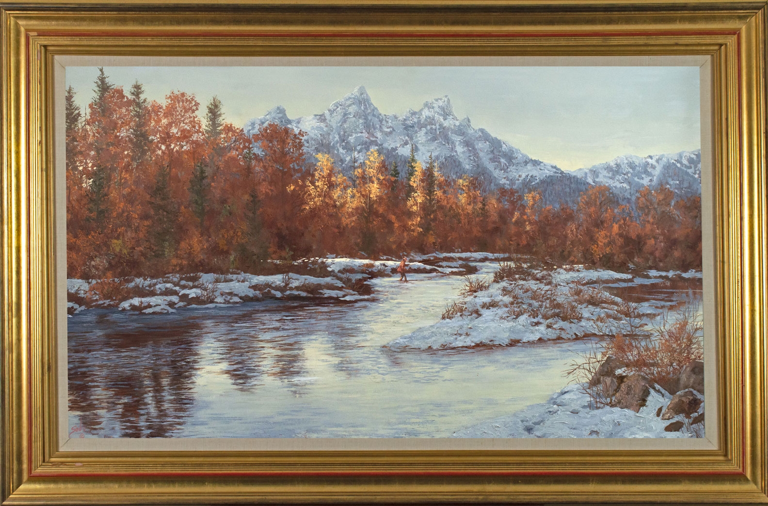 Betty Sabo | Betty Sabo (1928-) Snake River Angler | MutualArt