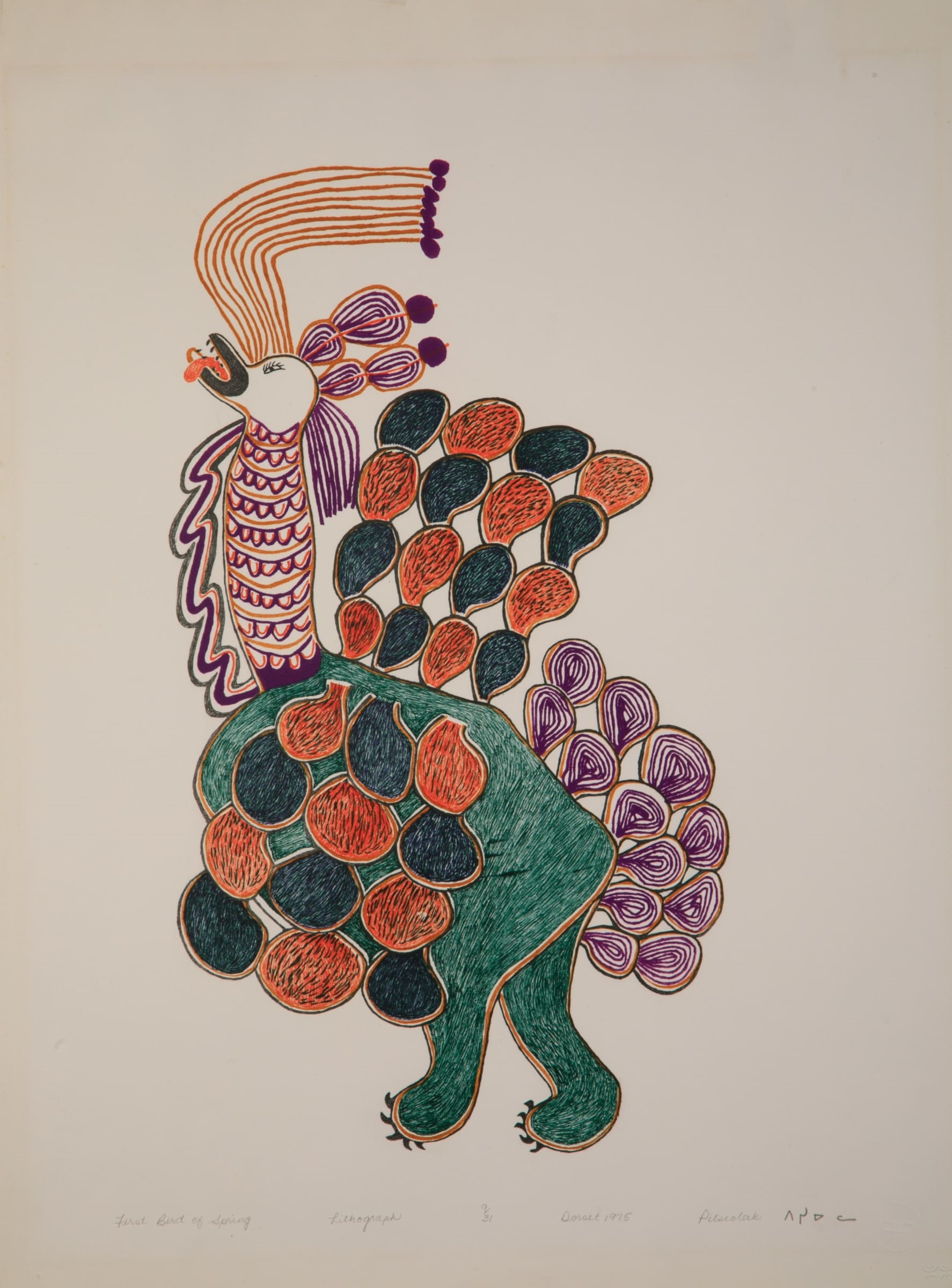 Pitseolak Ashoona | First Bird of Spring | MutualArt