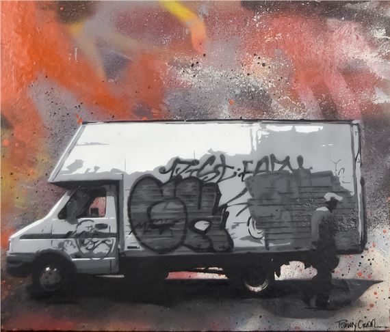 Tommy gurr | Parisian Van - Image of a graffiti covered van and a man ...