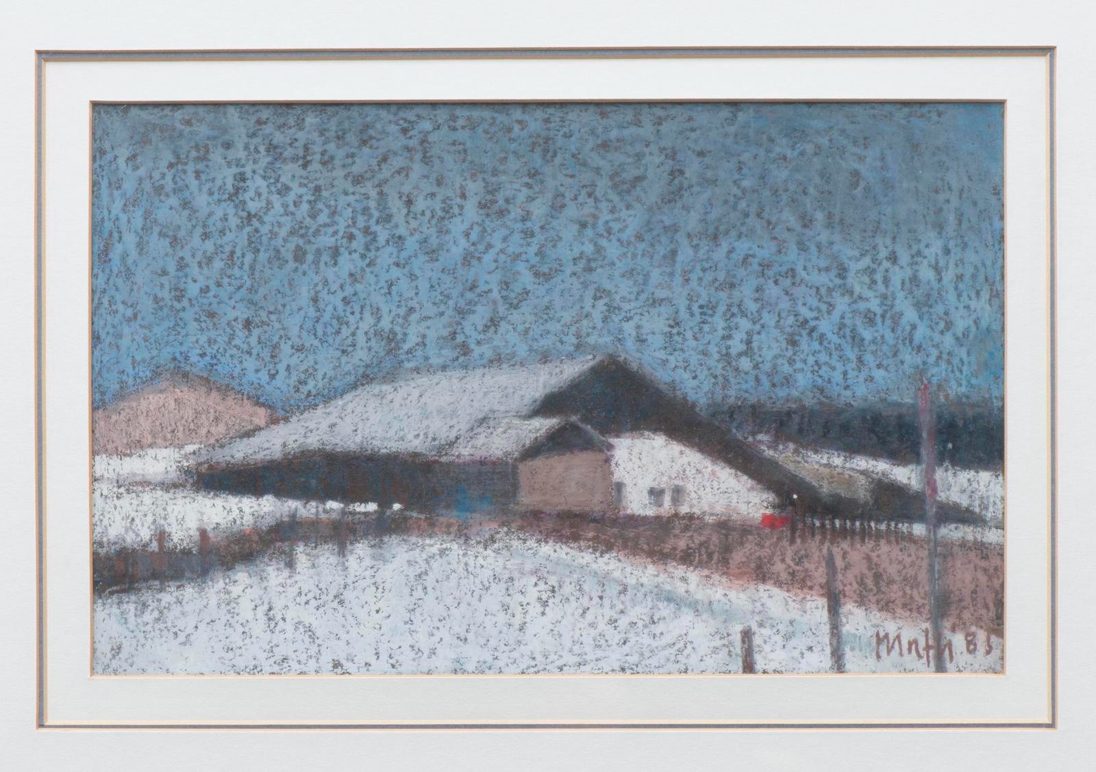 Walter Mafli | Paysage de fermes en hiver (1983) | MutualArt