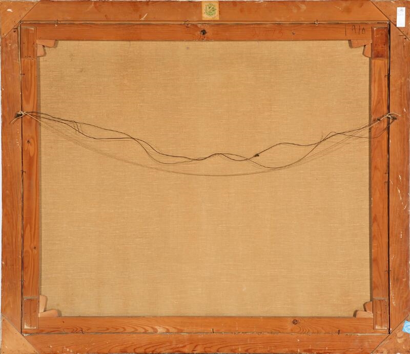 Harald Moltke | Coastal view with small beach houses (1931) | MutualArt