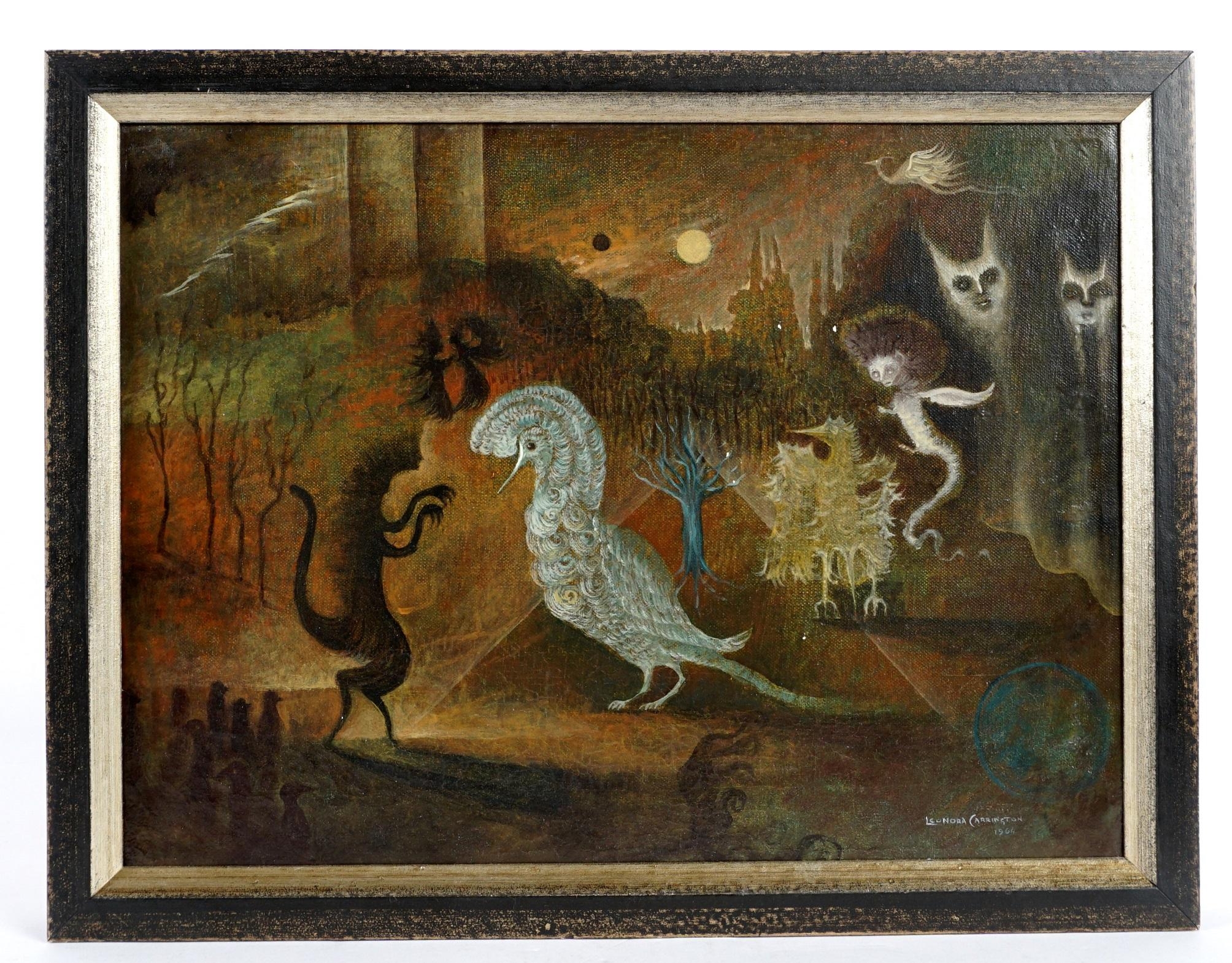 Leonora Carrington | Untitled surrealist painting (1964) | MutualArt