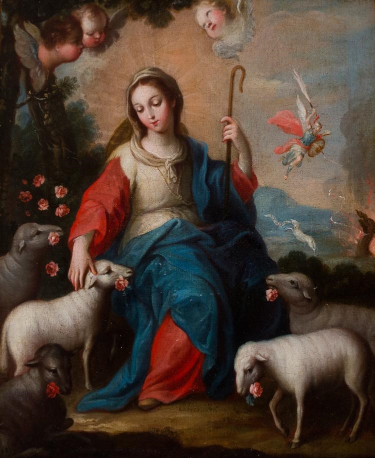 Miguel Cabrera | The Divine Shepherdess (1756) | MutualArt