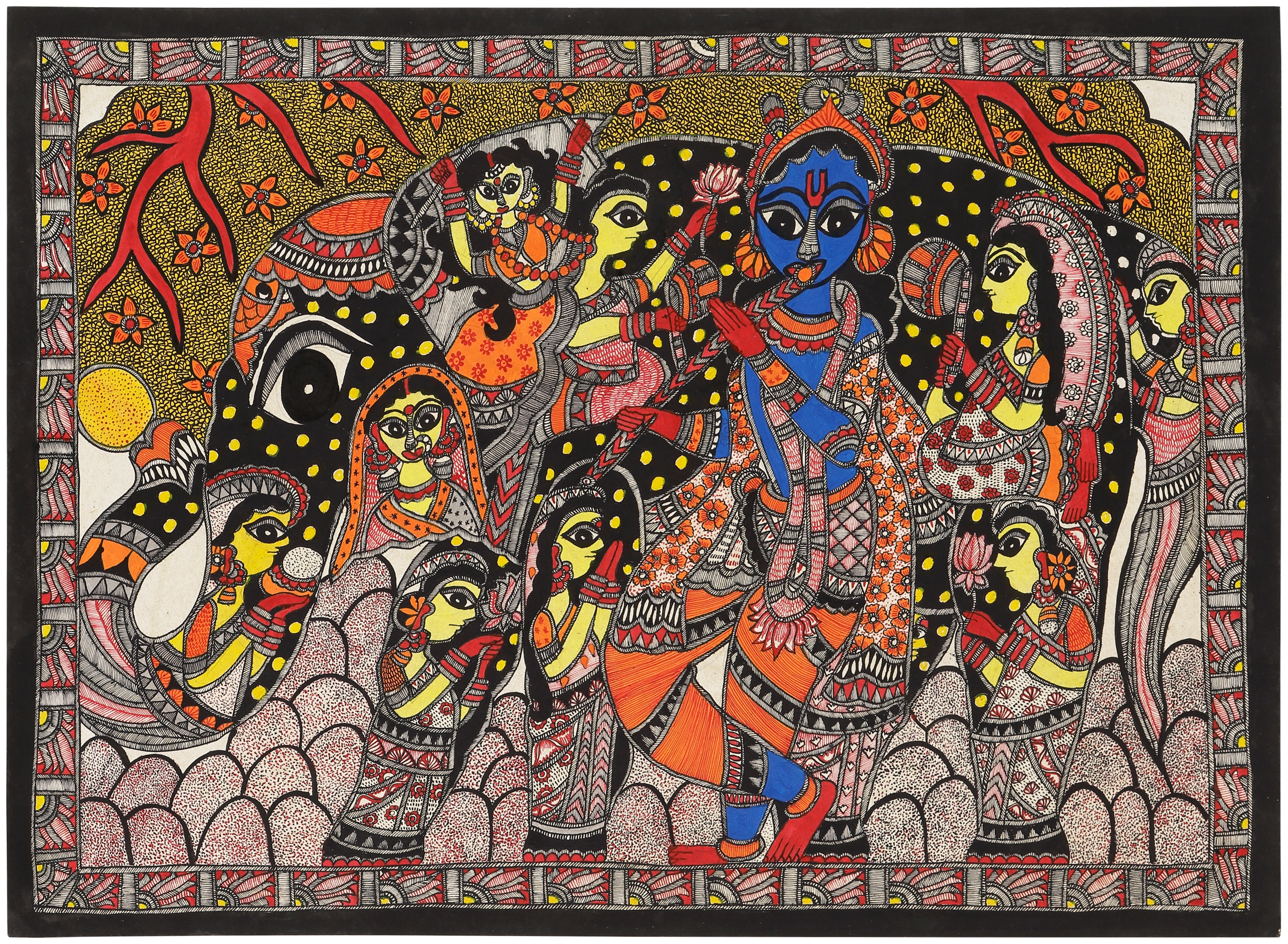 Chandrakala Devi | Untitled (Madhubani Painting) | MutualArt