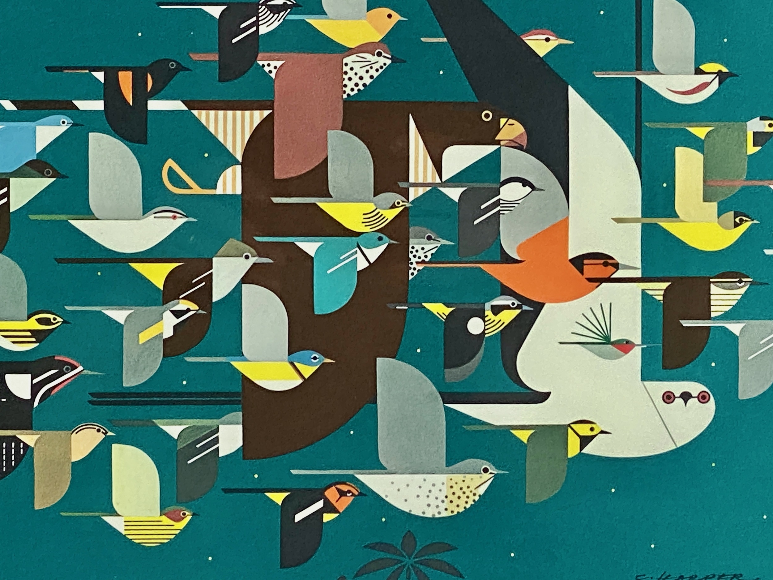 Charley Harper | Offset Lithograph of Birds Signed Charley Harper ...
