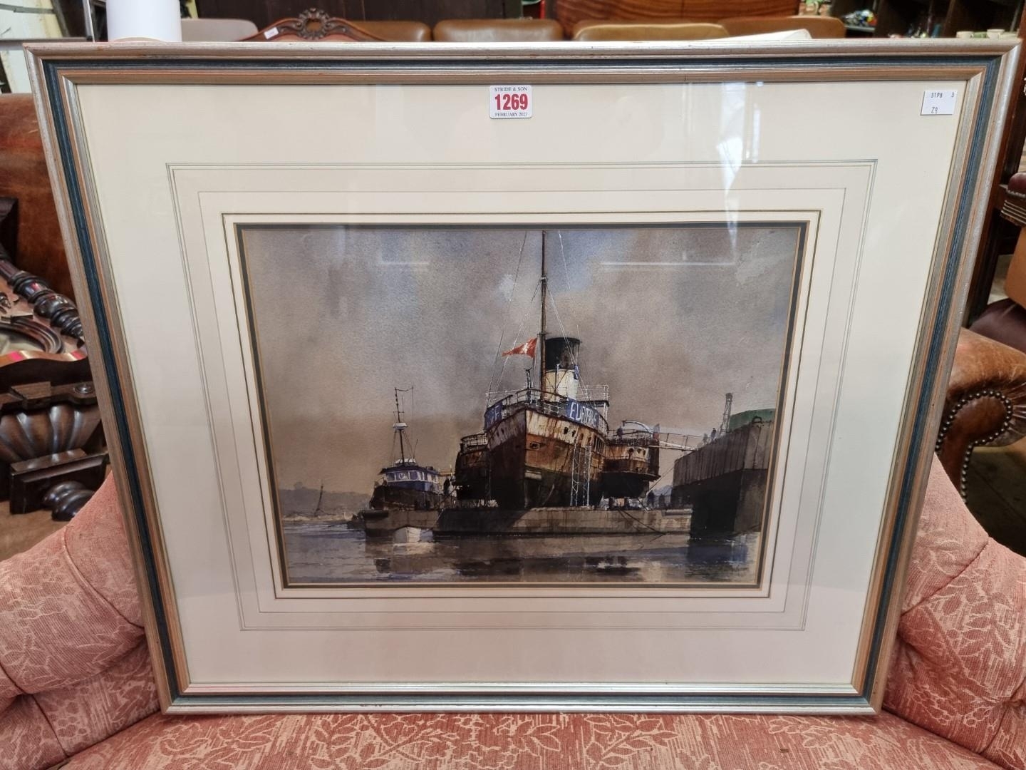 Martyn Mackrill | ships in a dock | MutualArt