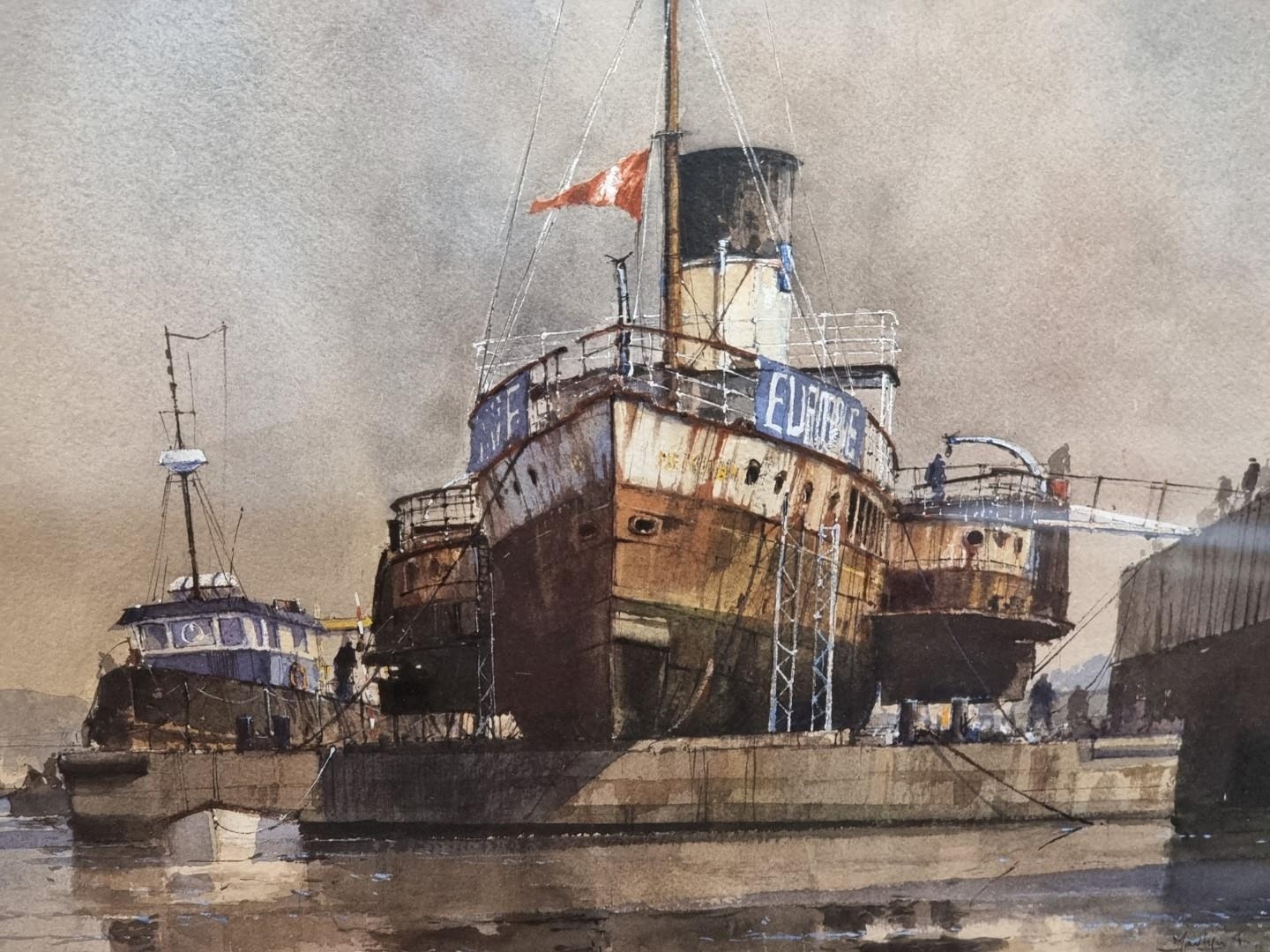 Martyn Mackrill | ships in a dock | MutualArt