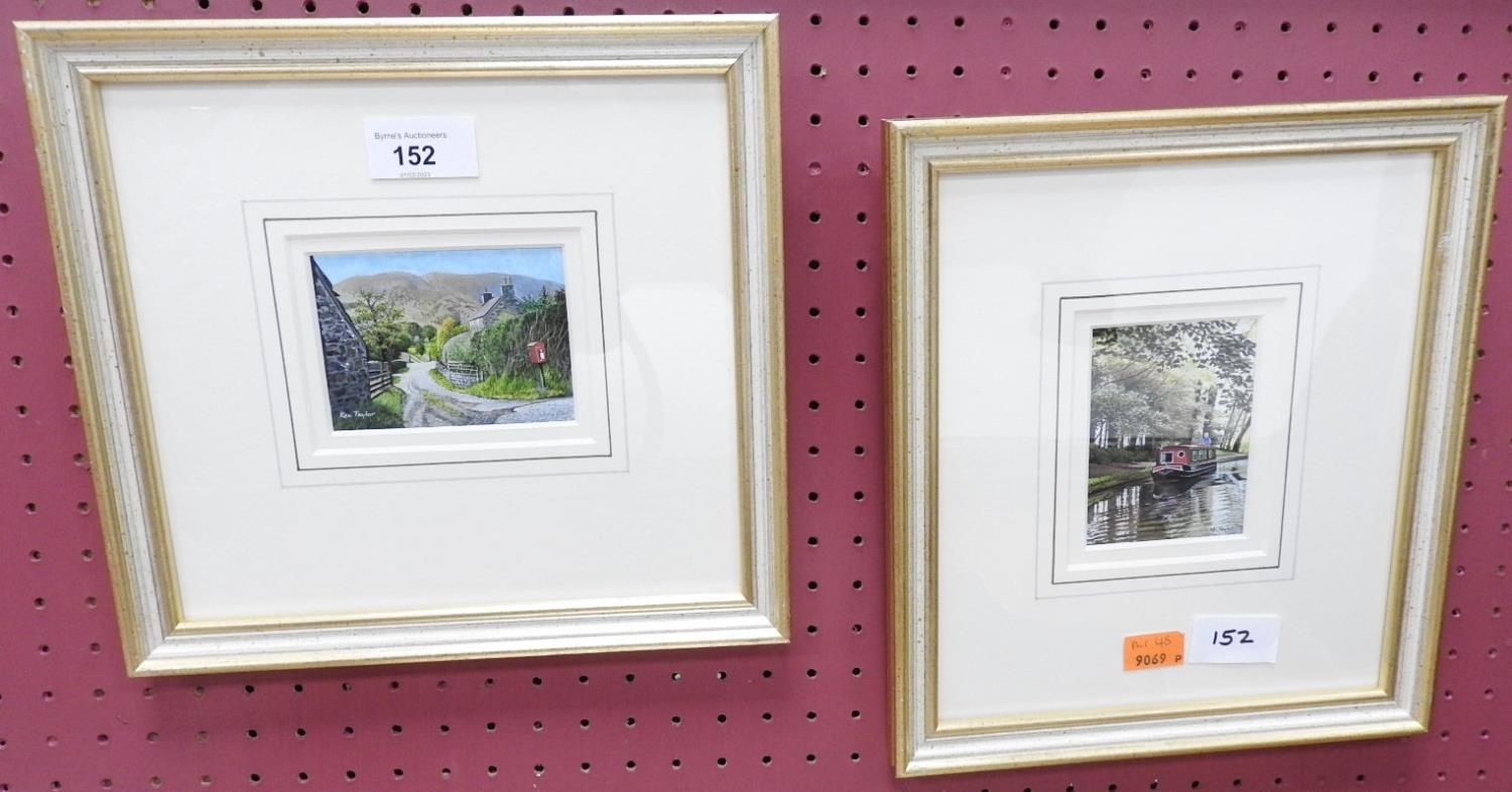 Ken Taylor | of a barge on a canal and a landscape | MutualArt