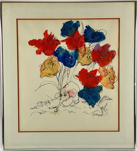 Robert Sargent | Robert Sargent Serigraph of Elephant | MutualArt