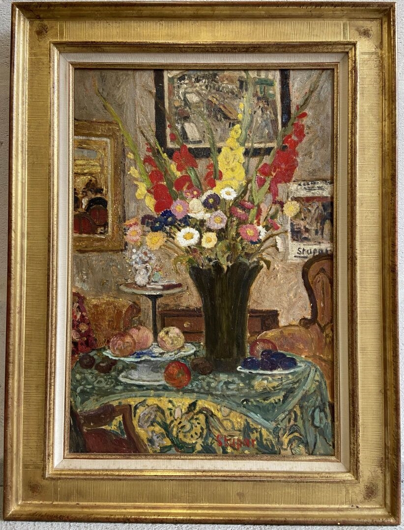 Marko Stupar | Marko (1936-2021) : Nature morte au bouquet, scène d ...