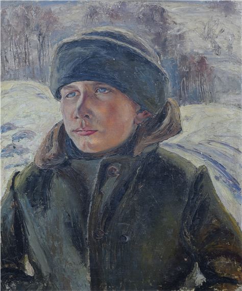 Henryk Plich | Portret młodego mężczyzny | MutualArt