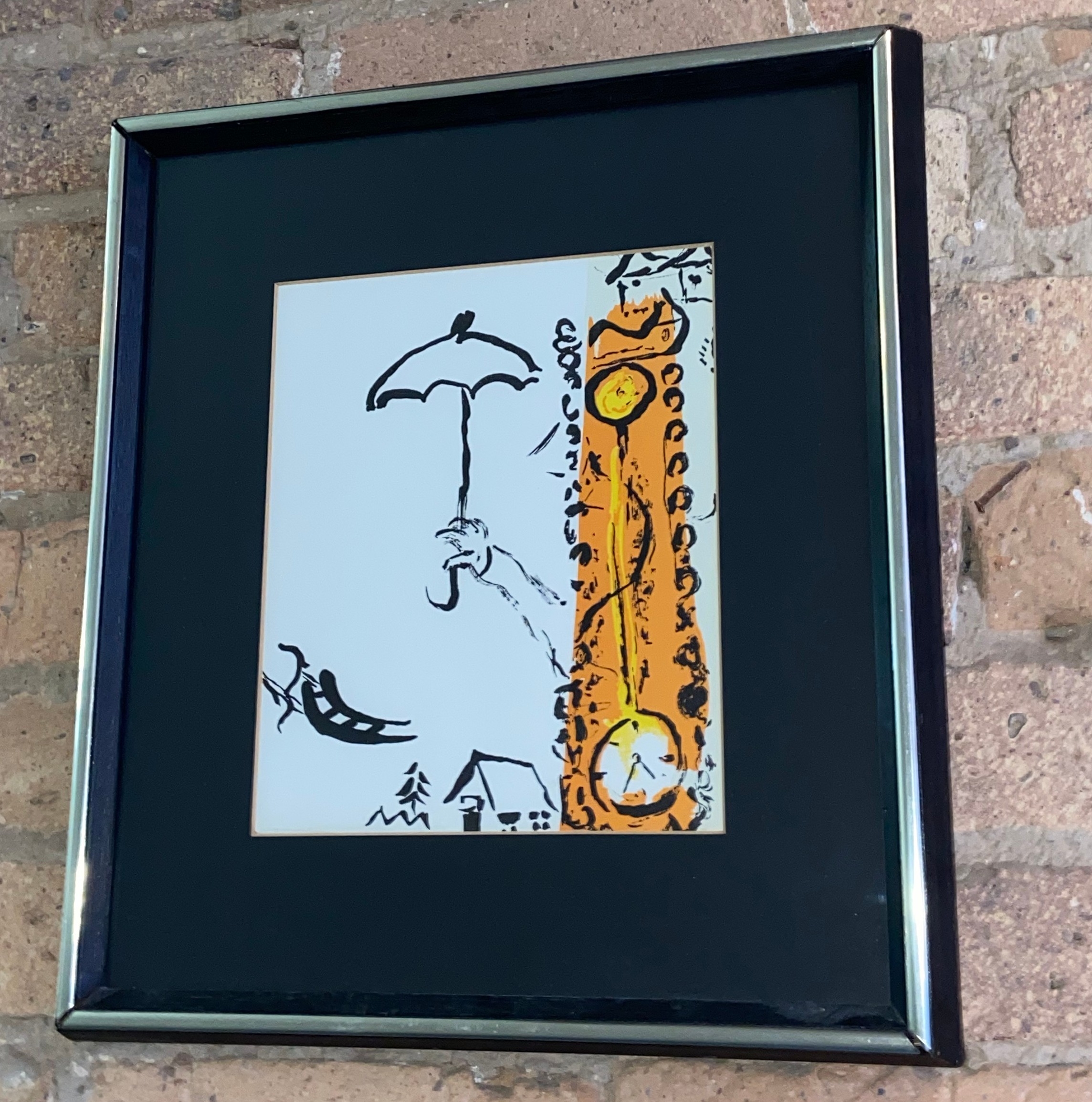 Marc Chagall | MARC CHAGALL Umbrella Clock Lithograph | MutualArt