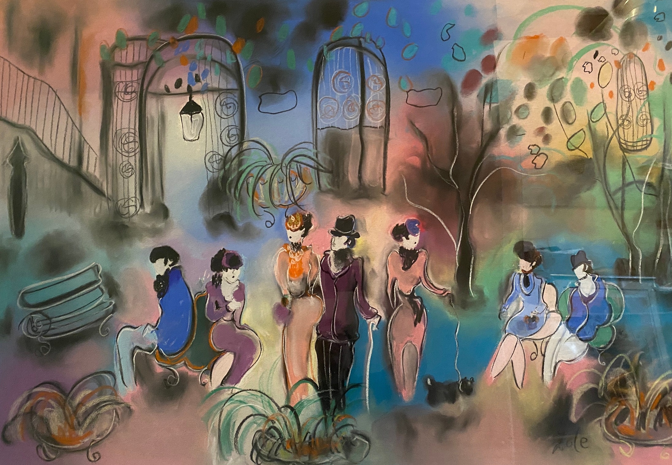 Zule Moskowitz | ZULE MOSKOWITZ Signed Mixed Media Art | MutualArt