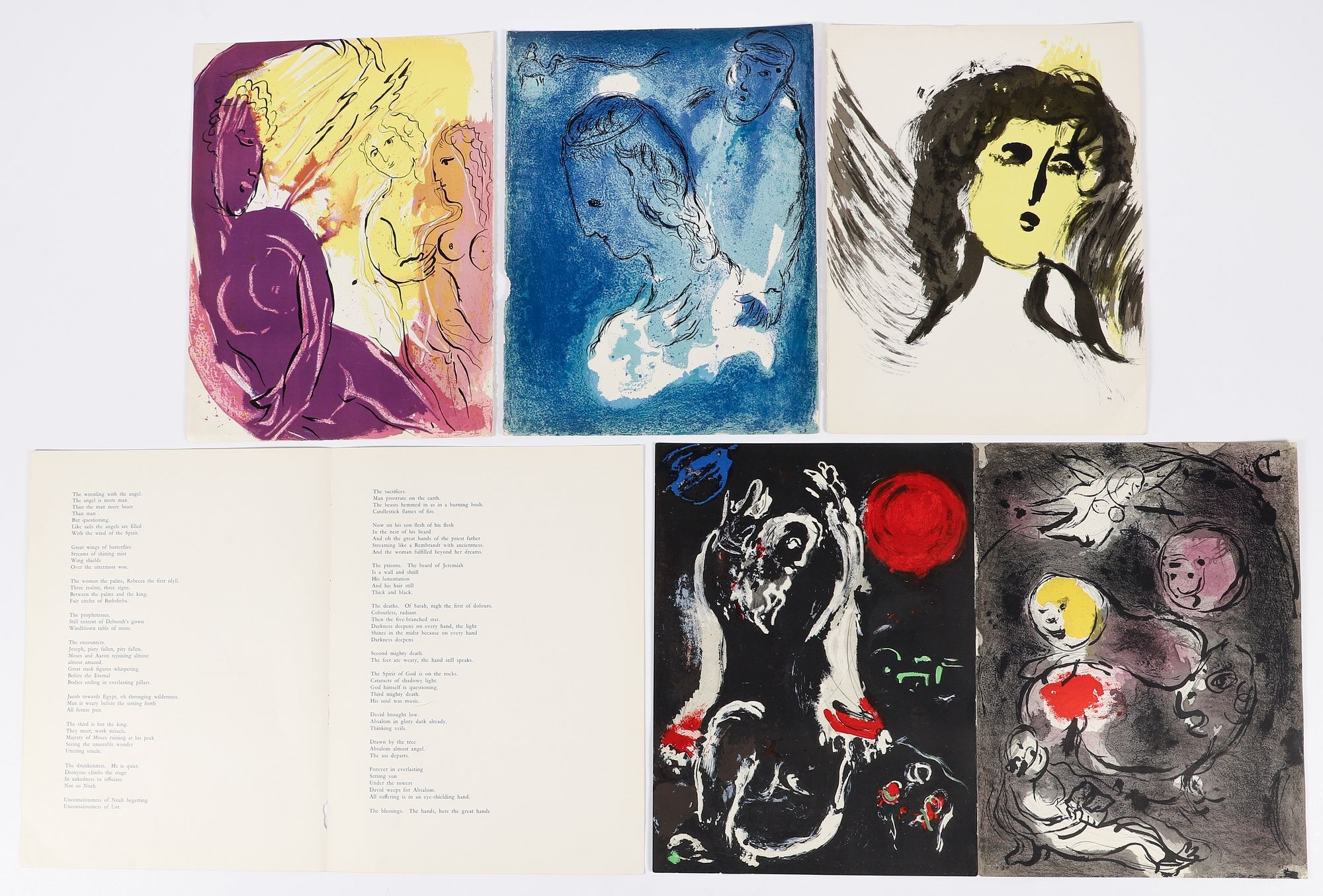 Marc Chagall | 5 Color Lithographs from Le Bible (1956) | MutualArt