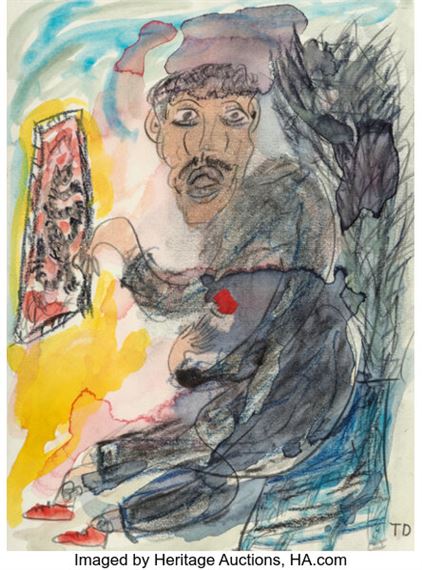 Thornton Dial | Man Upside Down | MutualArt