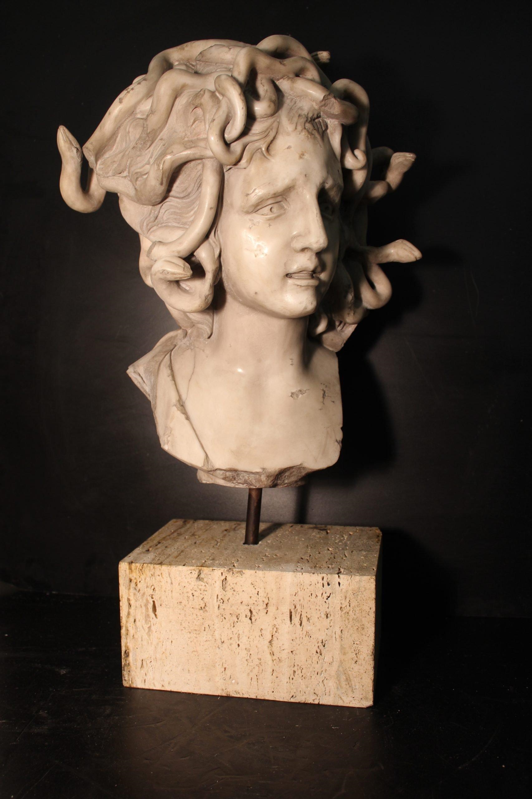Gian Lorenzo Bernini | Marble sculpture of Medusa with snakes | MutualArt