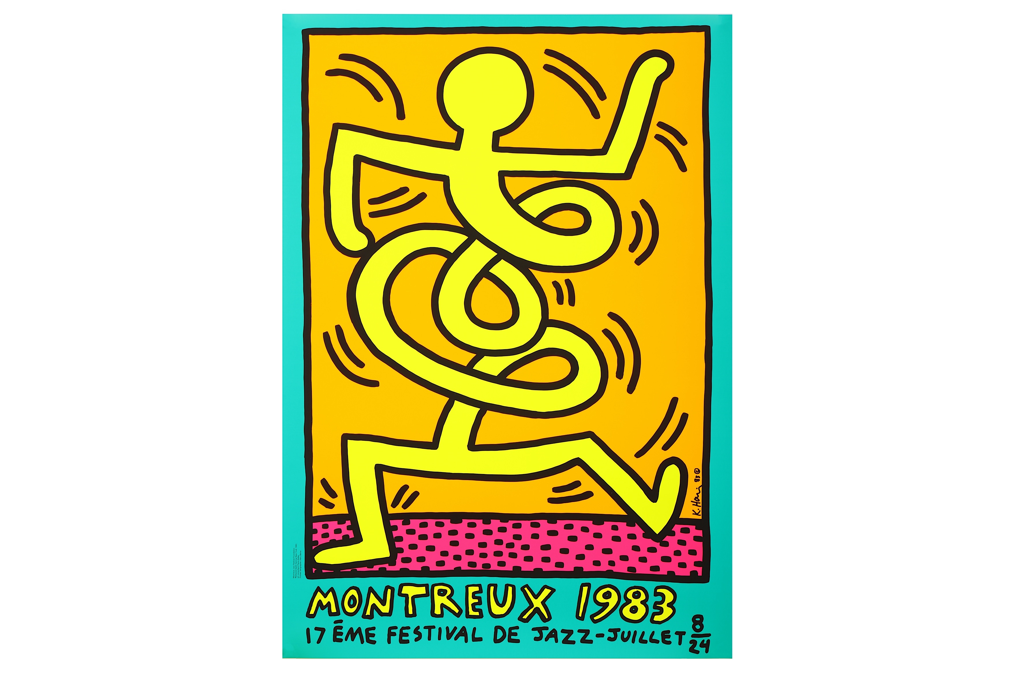 Keith Haring | Montreux Jazz Festival Poster (Yellow, Green, Pink ...