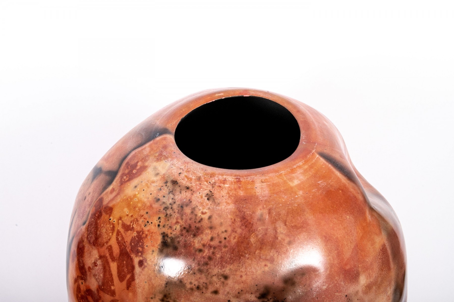 Andy Smith | Large Studio Pottery Raku Vessel | MutualArt