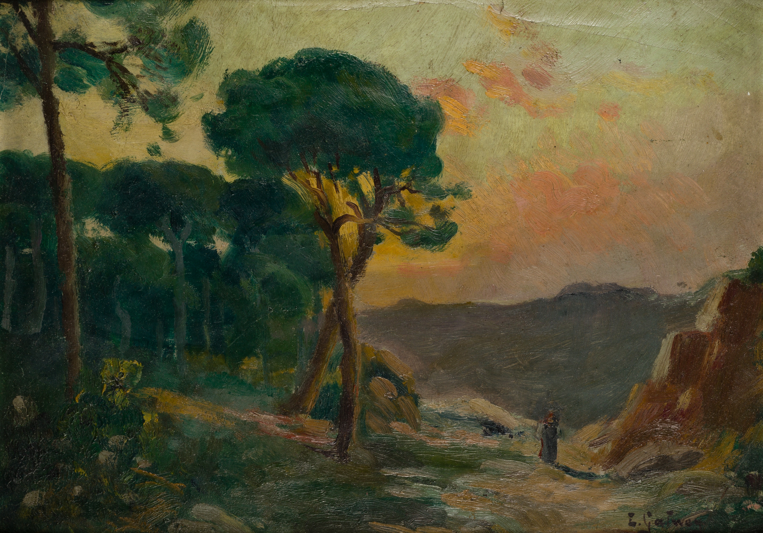 Enric Galwey | Paisaje al atardecer | MutualArt