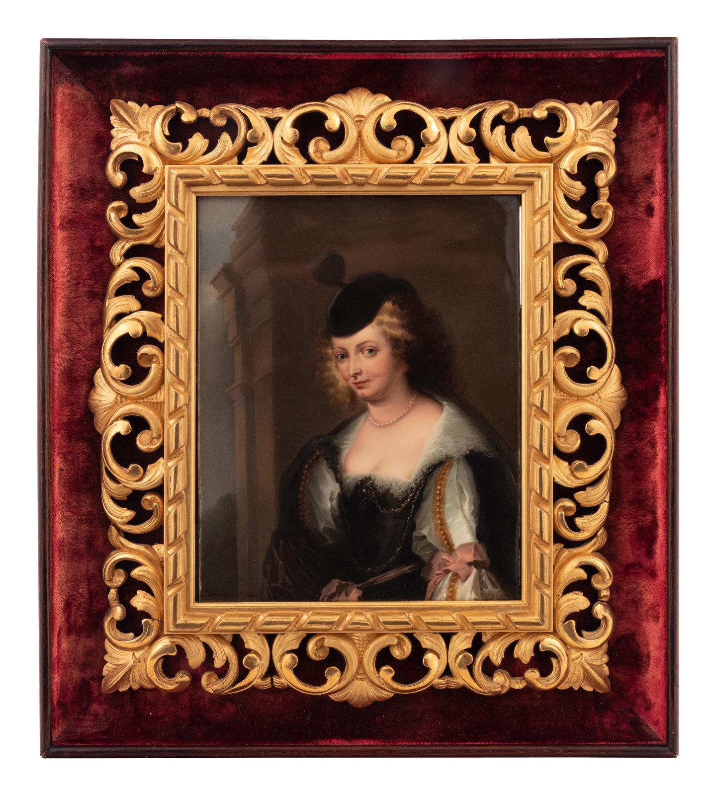 Peter Paul Rubens | depicting a partial portrait of Helena Fourment ...