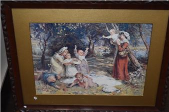 Frederick Morgan | PICKING TULIPS | MutualArt