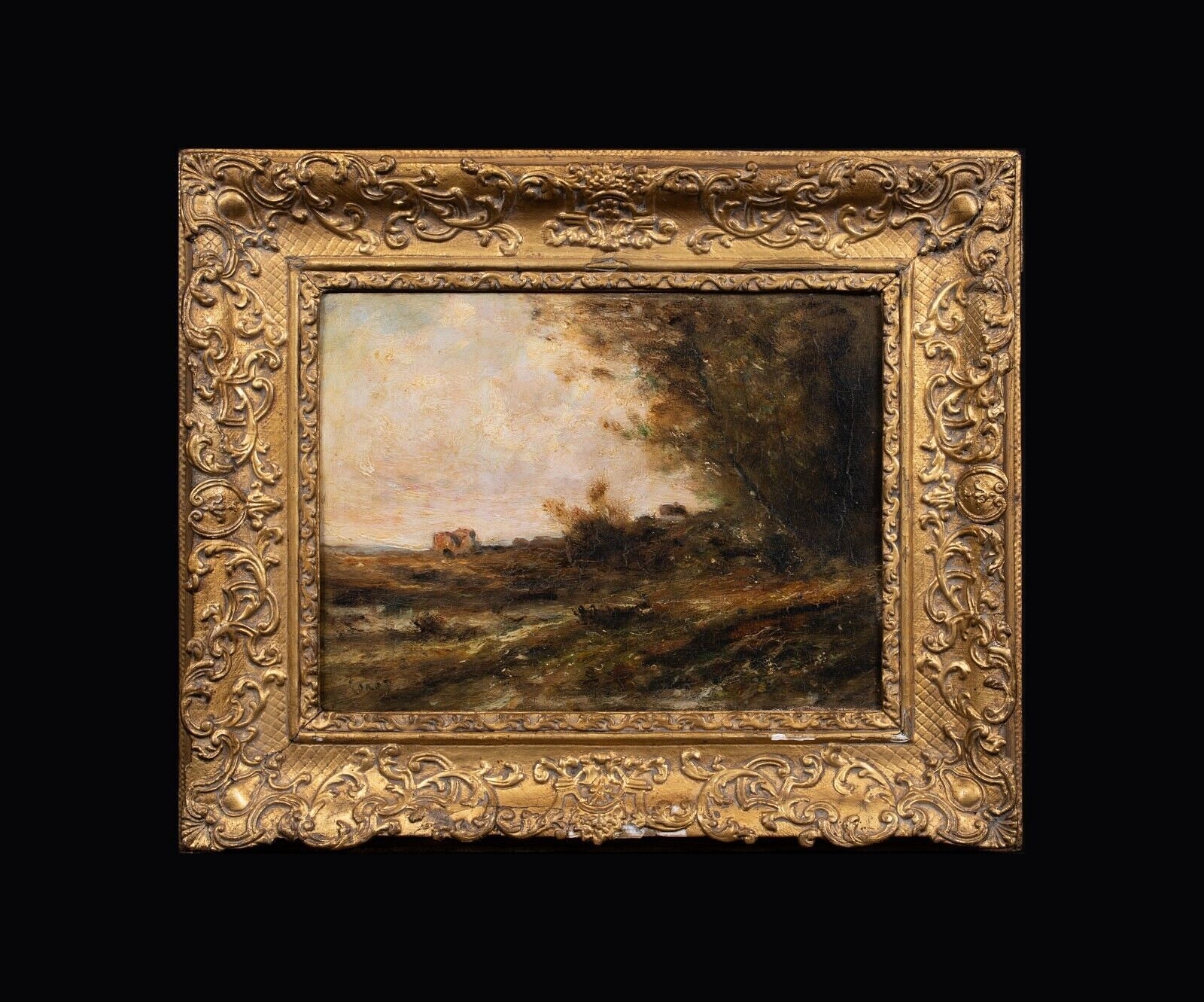 Jean Baptiste Camille Corot | BARBIZON LANDSCAPE OIL PAINTING (19th ...