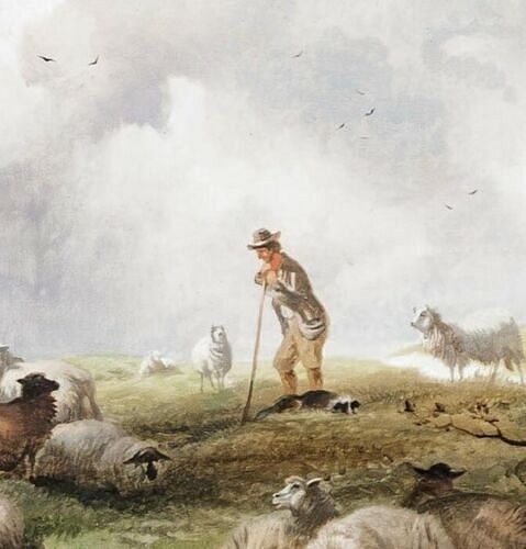 Thomas George Cooper | CANTERBURY CATHEDRAL SHEEP LANDSCAPE OIL ...