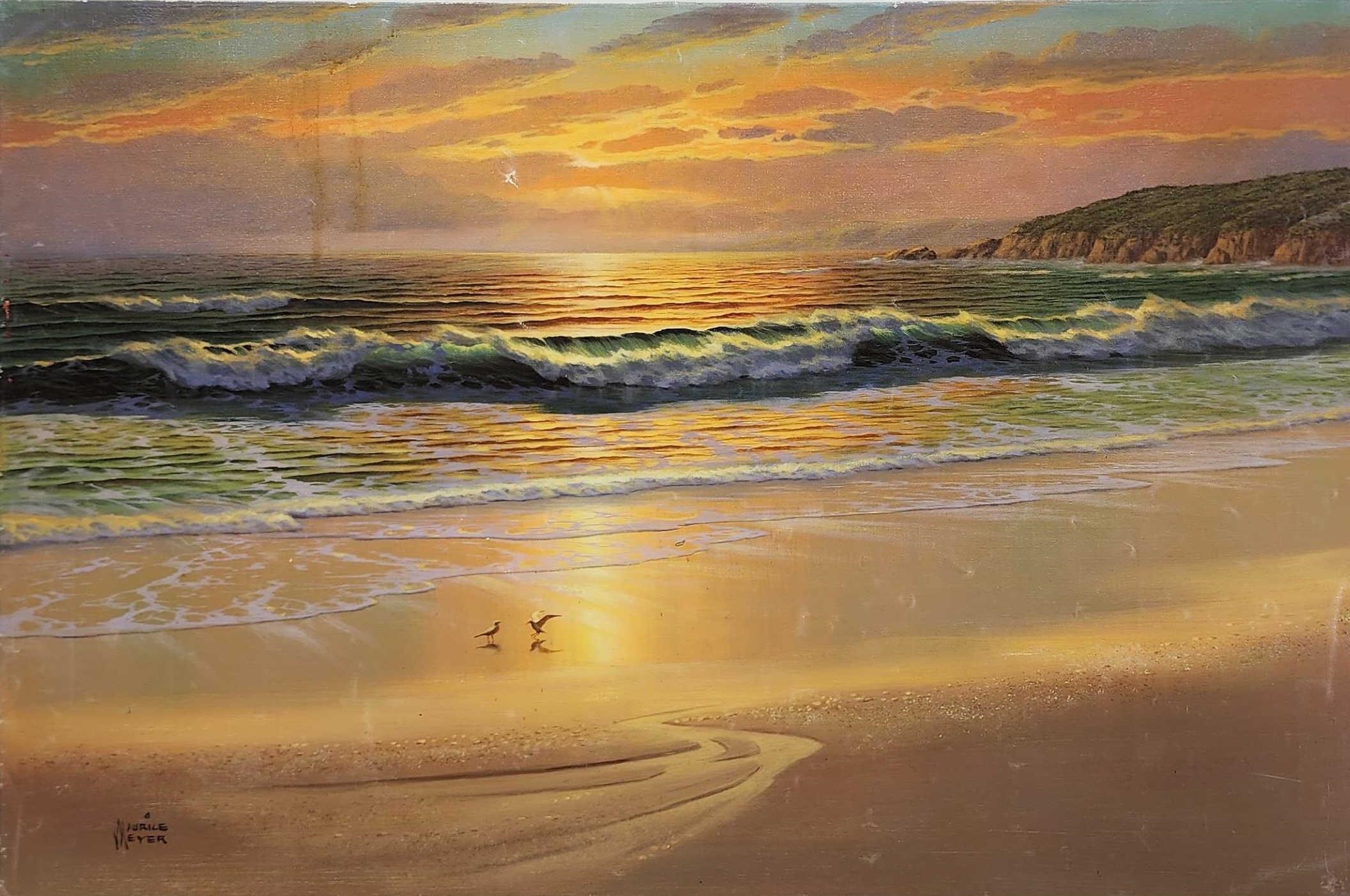 Maurice Meyer | Maurice Meyer Seascape Oil On Canvas | MutualArt