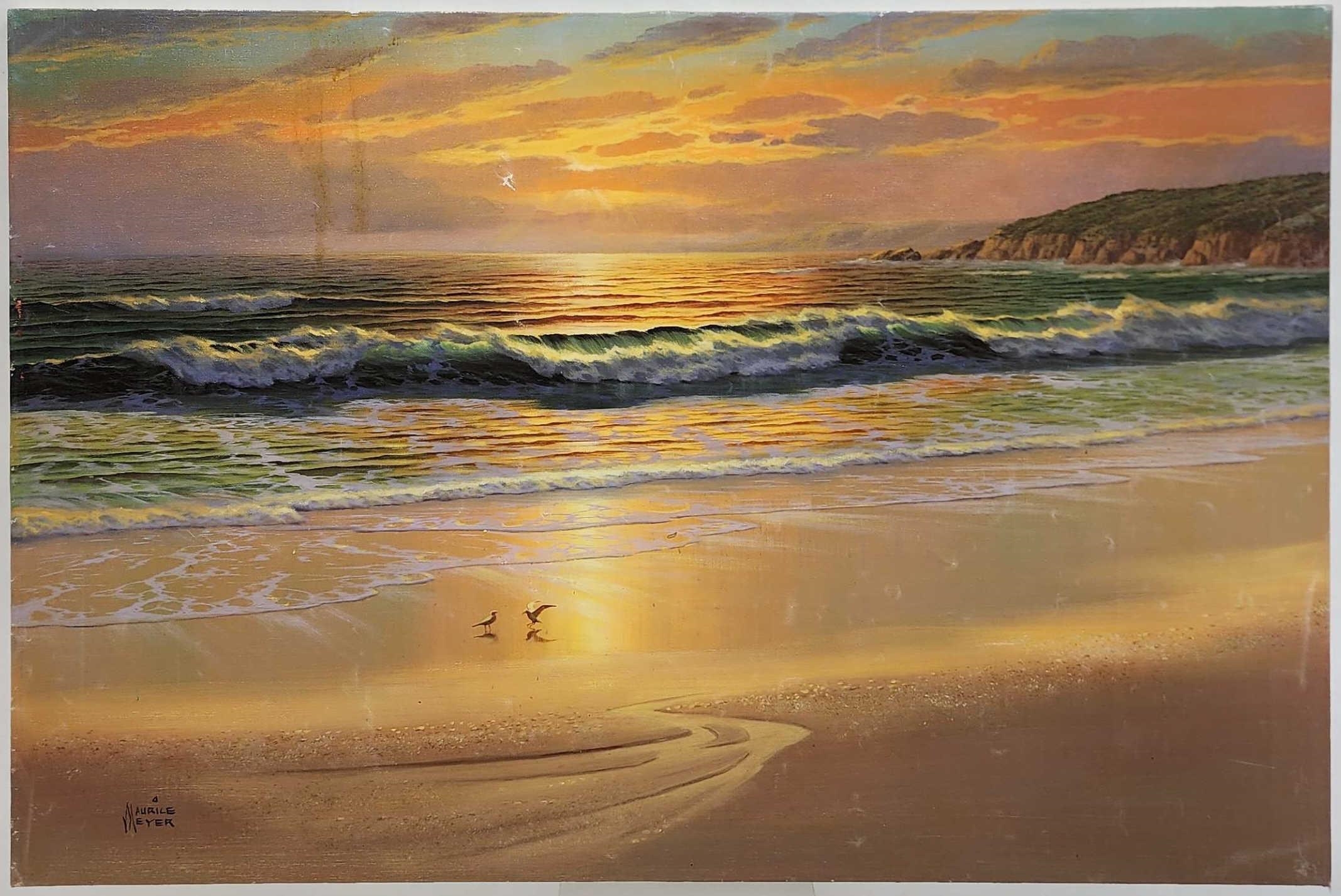 Maurice Meyer | Maurice Meyer Seascape Oil On Canvas | MutualArt