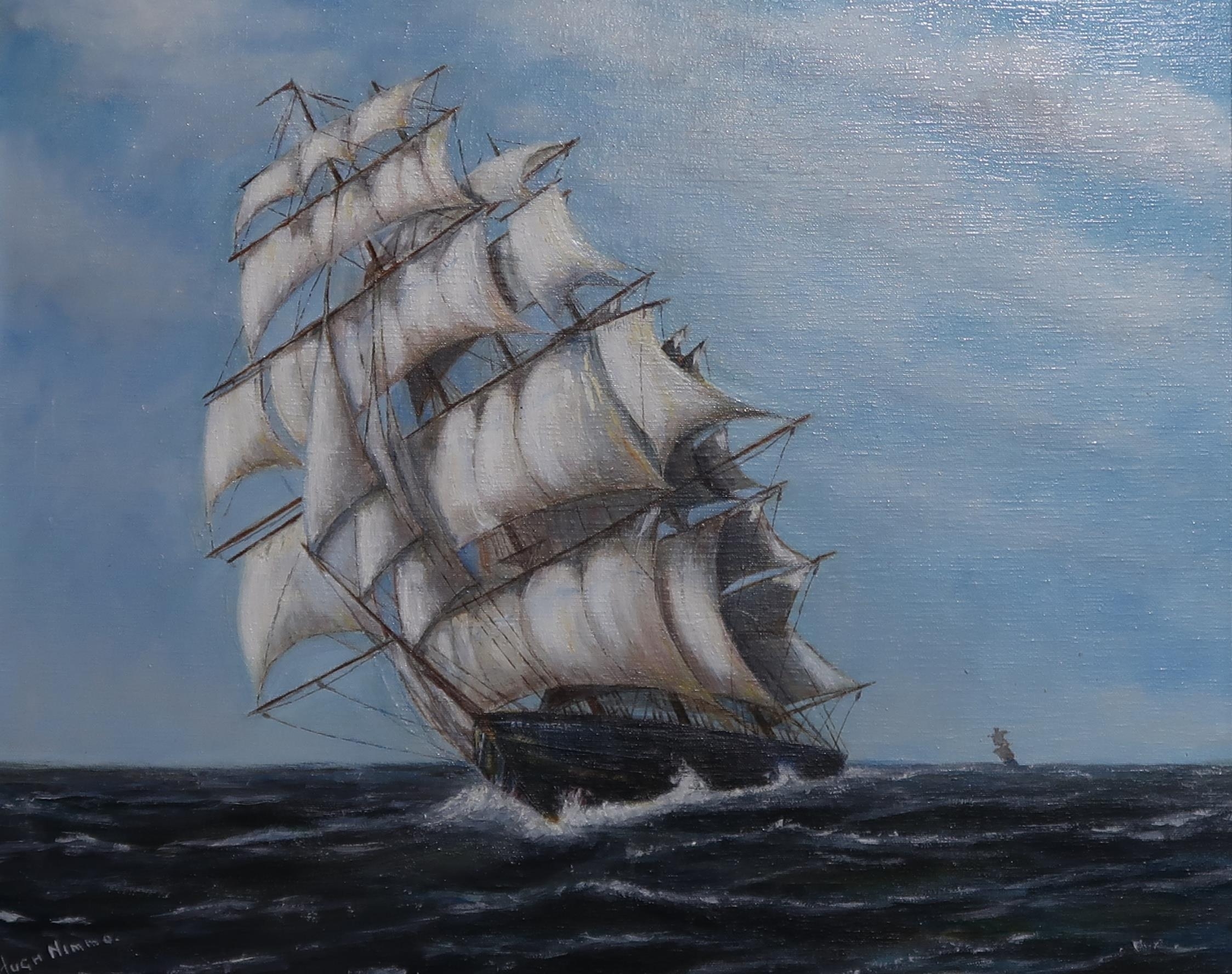 Hugh Nimmo | HUGH NIMMO Clipper in full sail, | MutualArt