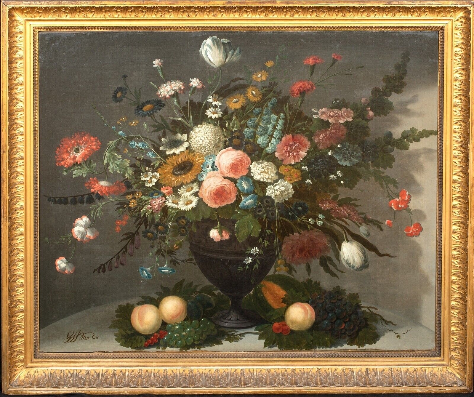 Jan Van Os | STILL LIFE OF FLOWERS OIL PAINTING (18th Century) | MutualArt
