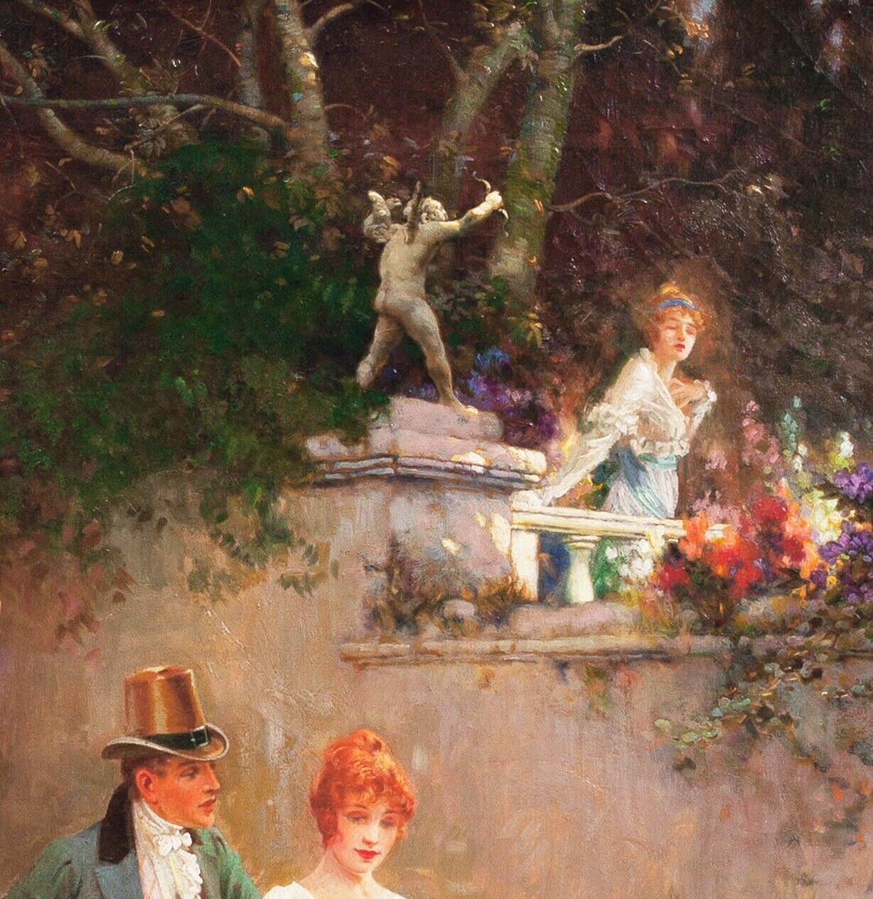 Gilbert S. Wright | THE ARDENT SUITOR PORTRAIT OIL PAINTING (19th ...