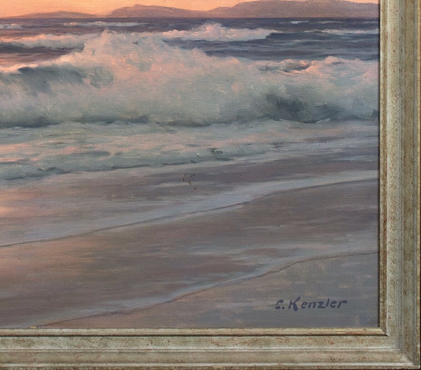 Carl Kenzler | SUNSET OVER THE BALIC SEA OIL PAINTING (19th Century ...