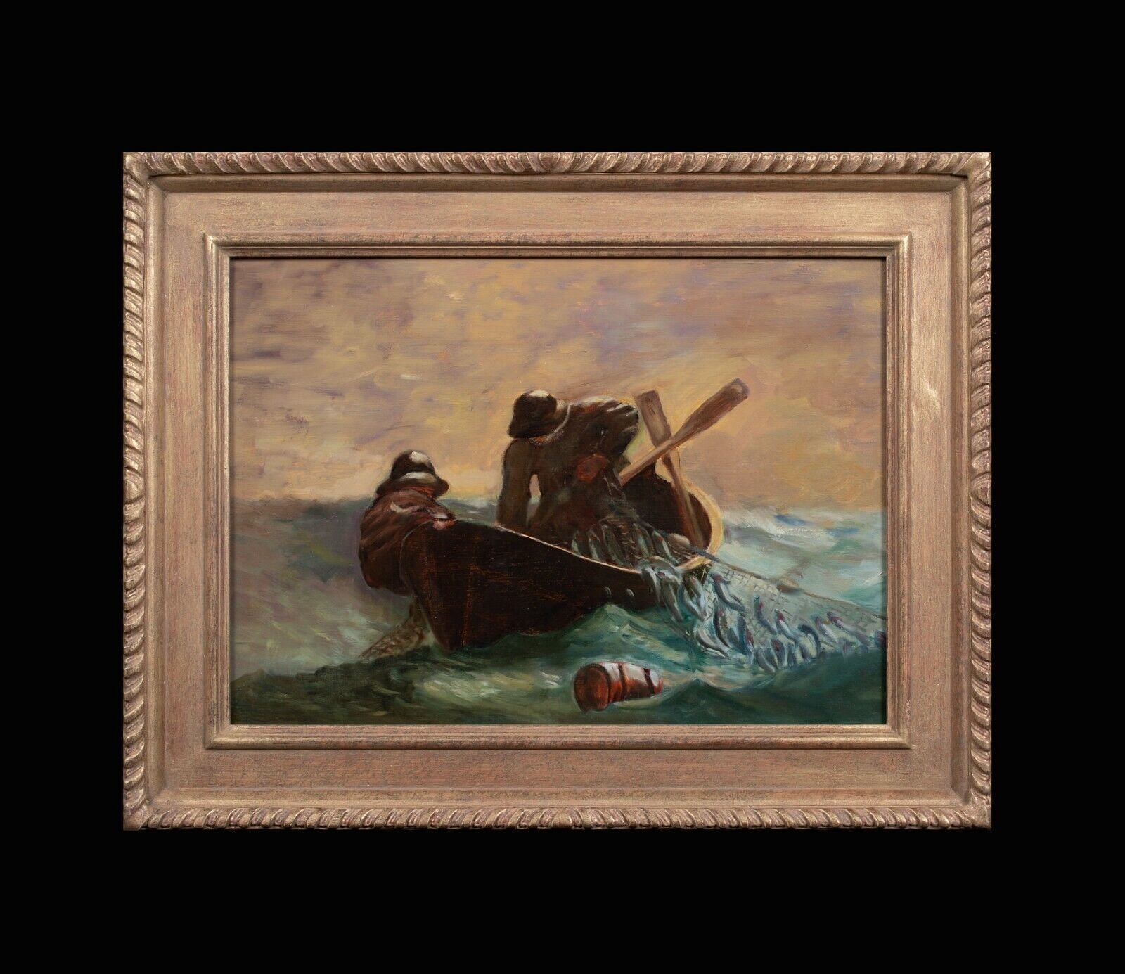 American School, 18th Century | THE HERRING NET OIL PAINTING (19th ...