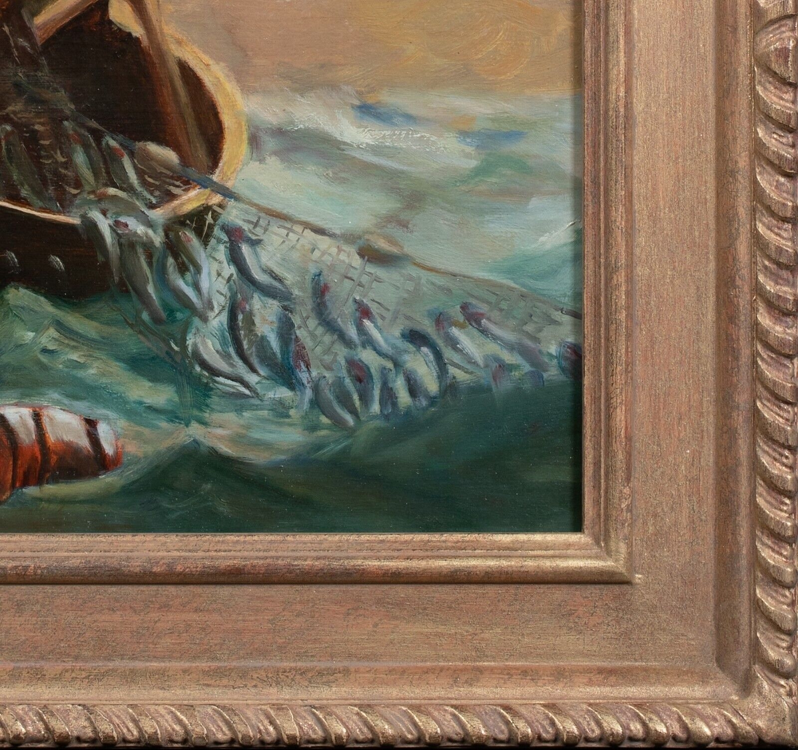 American School, 18th Century | THE HERRING NET OIL PAINTING (19th ...