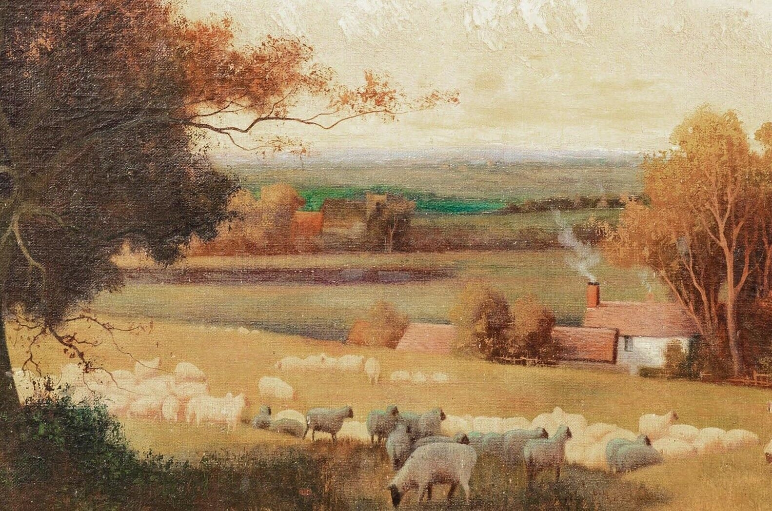 Sir Alfred East | VIEW OF THE GOLDEN VALLEY OIL PAINTING (19th Century ...