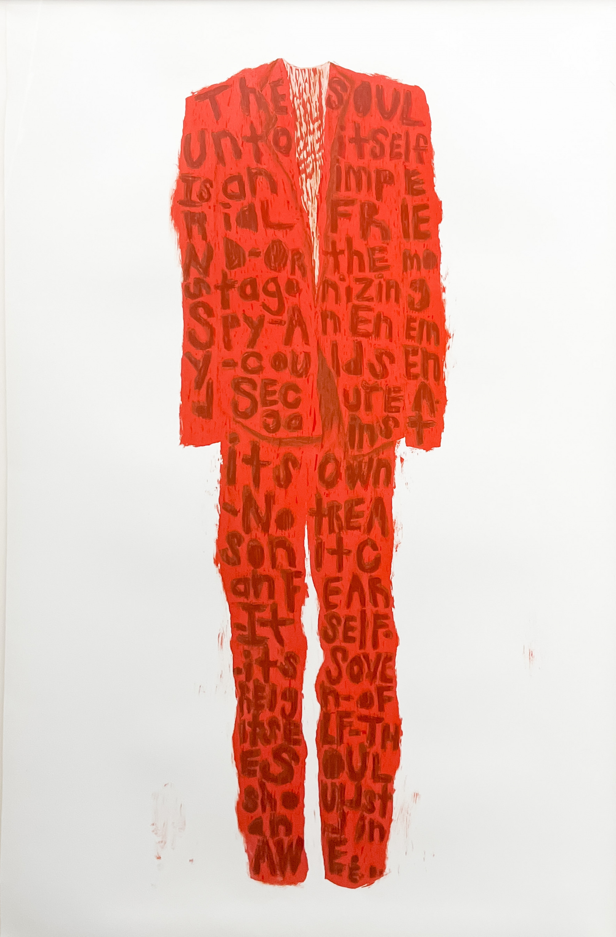Lesley Dill | Red Poem Suit (1992) | MutualArt