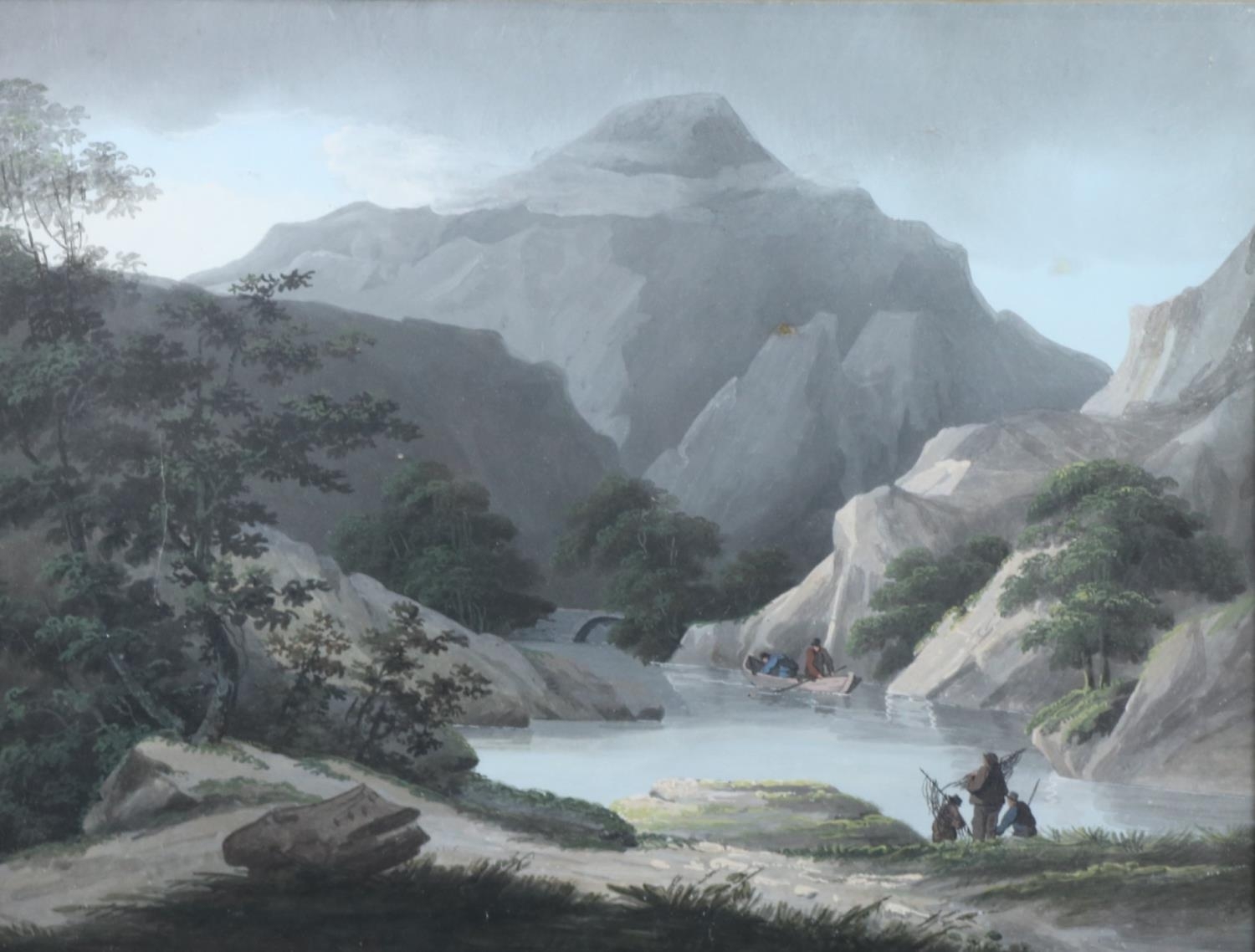 Thomas Walmsley | 'Fishermen and Figures in a Boat at the Entrance to ...