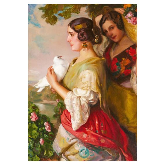 Victor Moya Calvo | Mujeres con paloma blanca | MutualArt