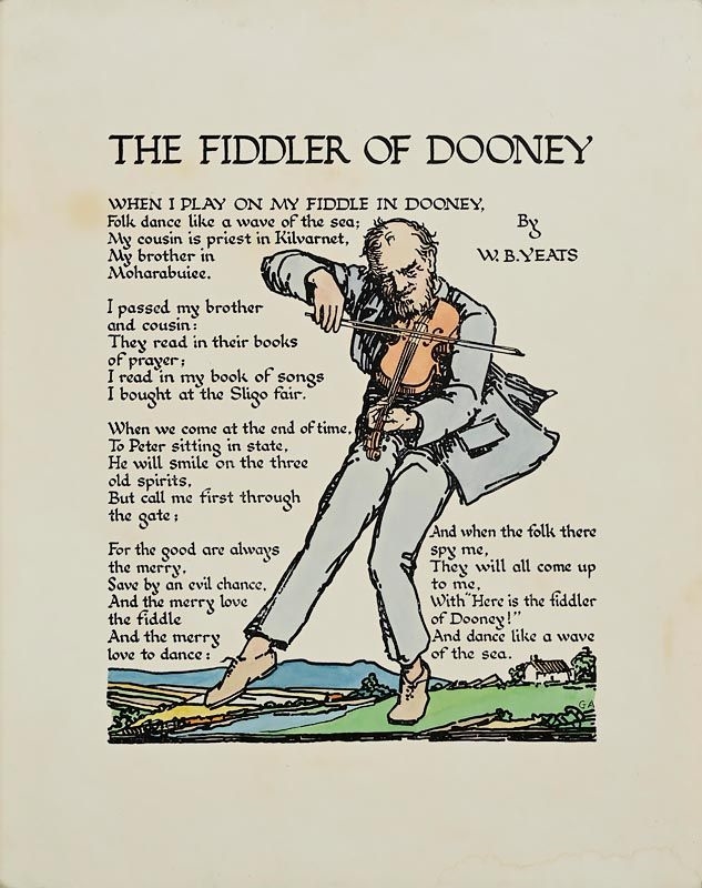 William Butler Yeats | The Fiddler of Dooney | MutualArt