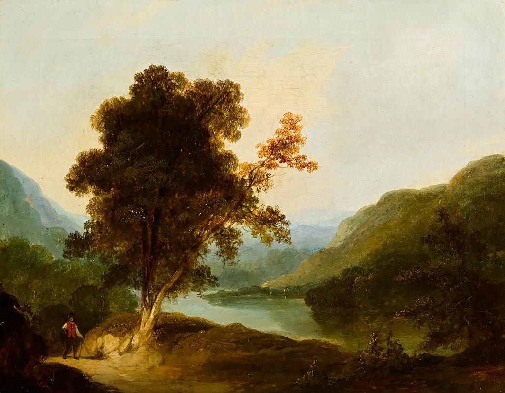 James Arthur O'Connor | Figure on Woodland Path | MutualArt