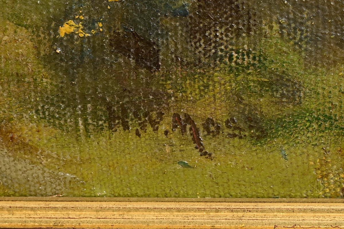 Henry William Moss | Cattle Grazing in a Wooded Landscape | MutualArt
