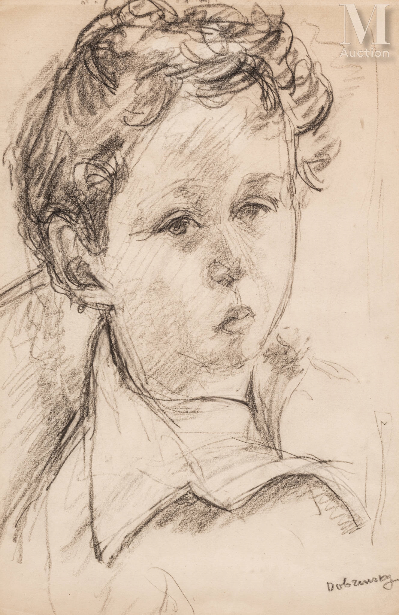 Isaac Dobrinsky | Portrait de jeune garçon | MutualArt