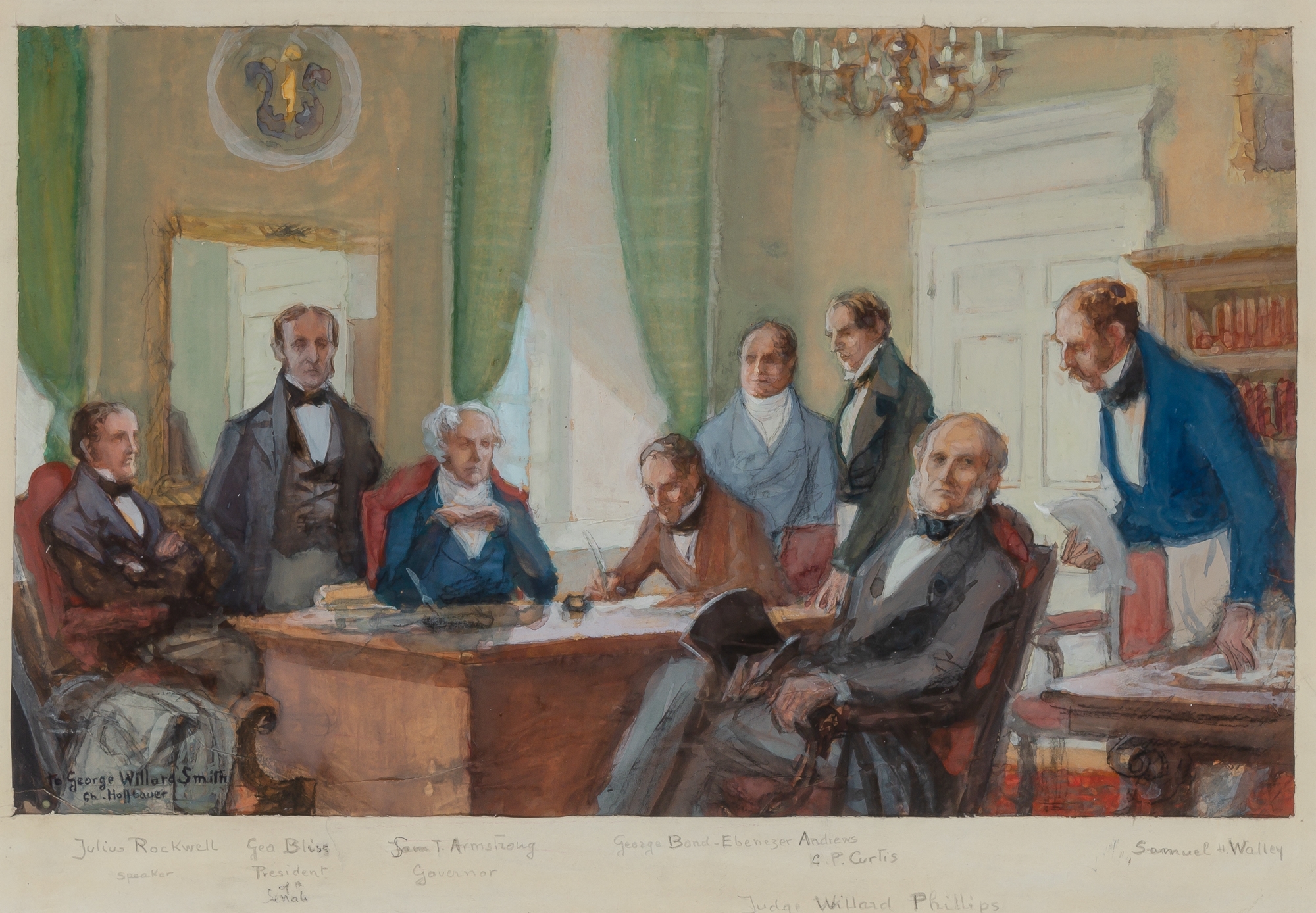 Charles Hoffbauer | Studies for Murals Depicting the History of Boston ...